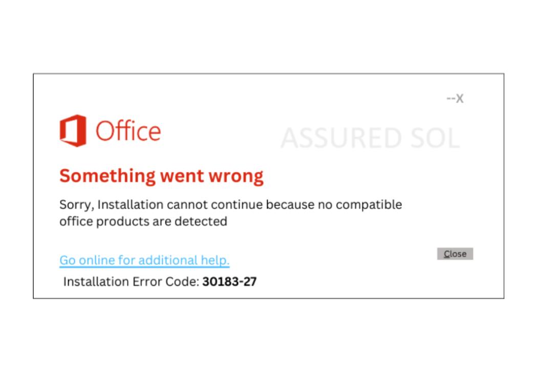 PromoteProject - Troubleshoot to fix Office Error Code 30183-27 PromoteProject - Troubleshoot to fix Office Error Code 30183-27